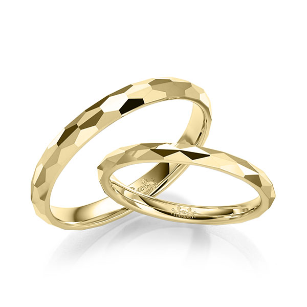 Paar klassische Trauringe/Eheringe in Gelbgold 375 von Steinberg | Q ...